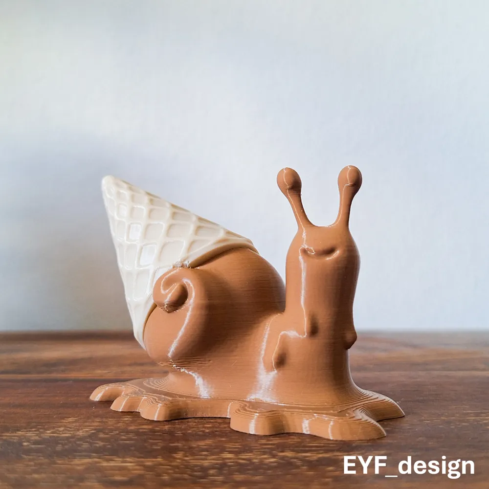 Snail Ice Cream Cone Figure by Eyf_design MakerWorld: Download Free 3D ...