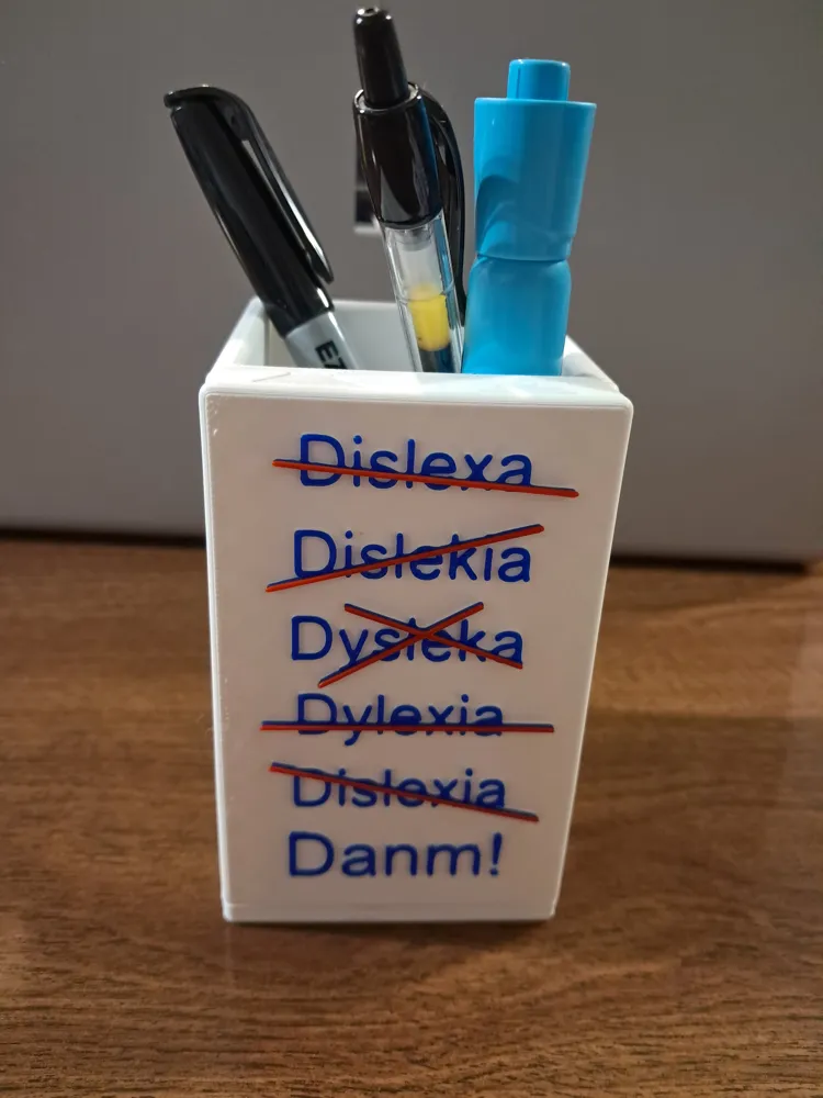 Pencil cup with interchangeable face plates - Free 3D Print Model ...