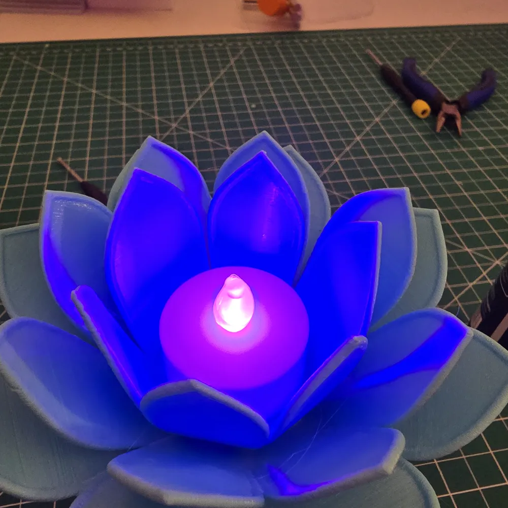 Lotus Flower Tea Light Holder Home Decor Bloom - Free 3D Print Model ...