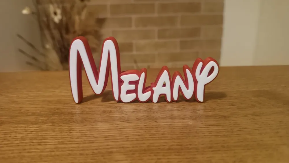 Melany Name Disney Font - Free 3D Print Model - MakerWorld