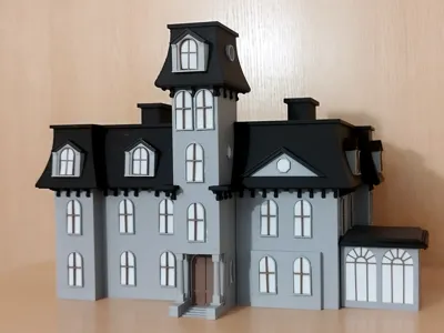 the Addams Family Mansion - Free 3D Print Model - MakerWorld