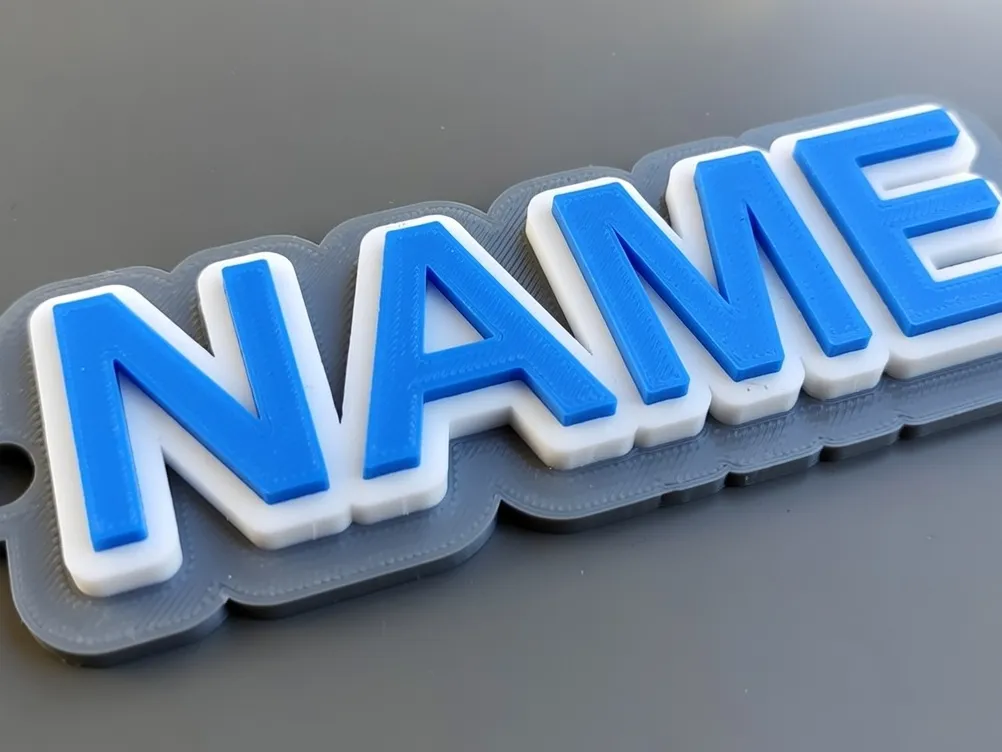 Customizable Name Tag or Keychain - Free 3D Print Model - MakerWorld