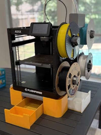 AD5X Riser, Drawer (updated with longer connector) - Free 3D Print ...