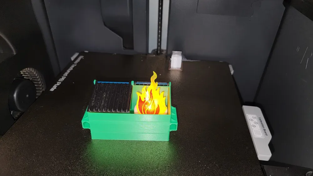 Dumpster Fire for your desktop with tealight - Free 3D Print Model ...