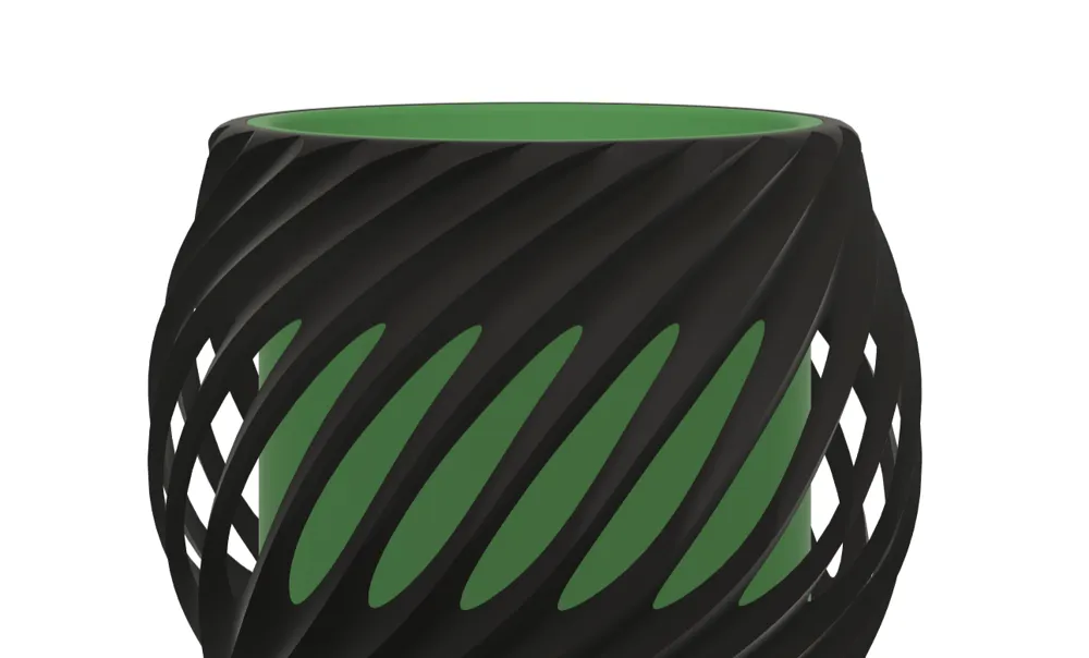 See-Through Swirl Flower Pot by ShazzleCreates - MakerWorld