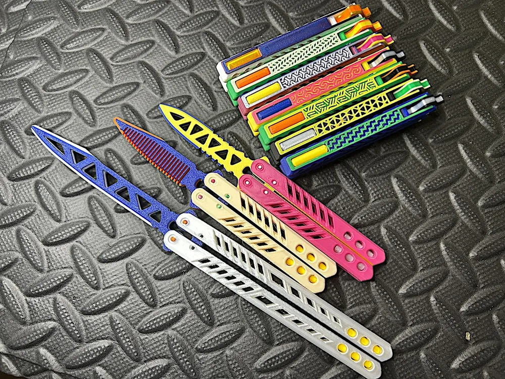 Balisong aka Butterfly Knife new patterns and comb - Free 3D Print ...