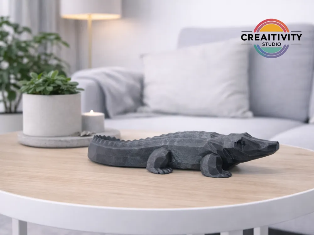 Low-Poly Krokodil "Basilisk" - Free Commercial Use - Free 3D Print ...