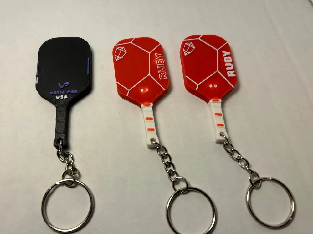 Pickleball paddle Ruby & Vatic Pro keychains by Spare Time Printer ...