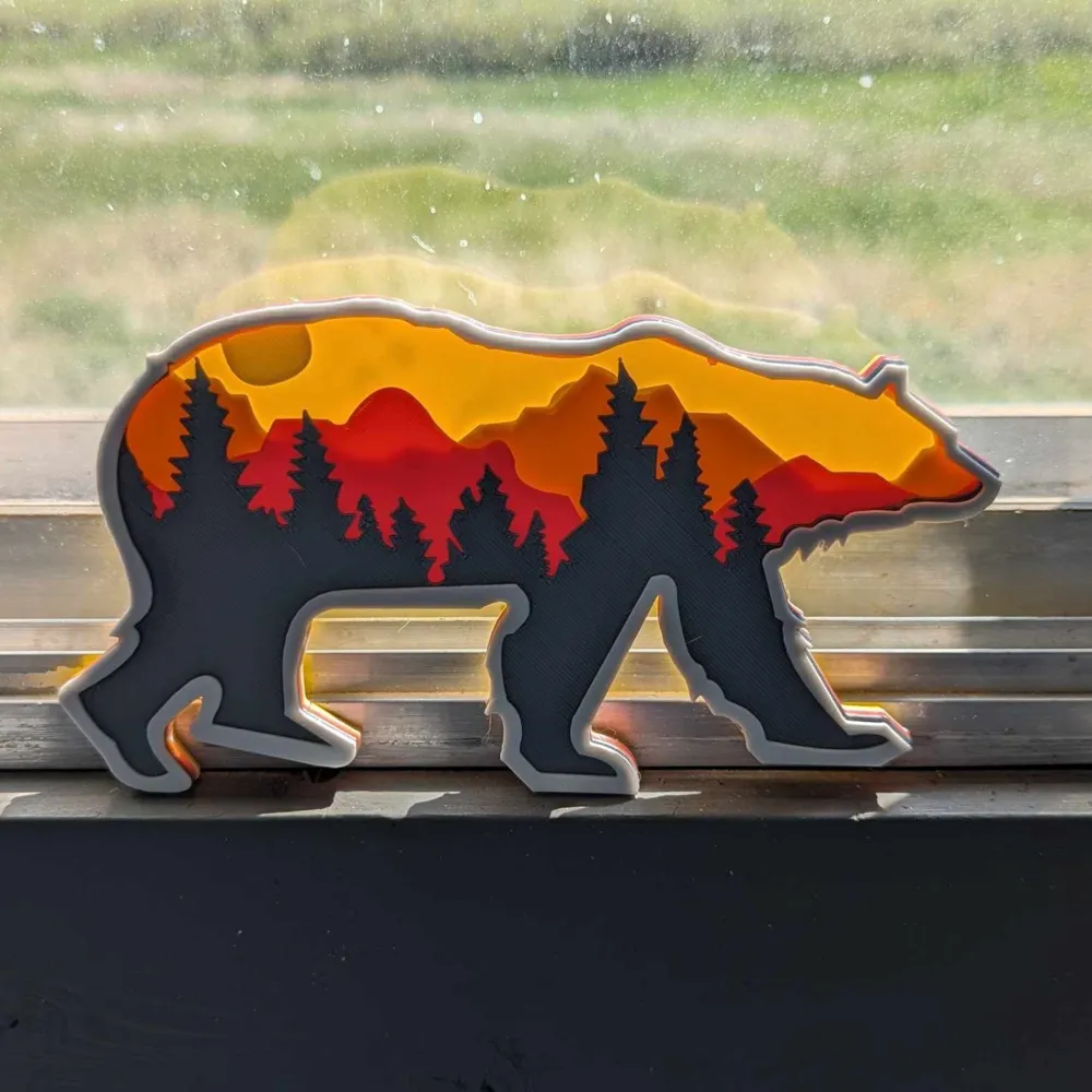 BEAR MULTILAYER 3D MODELS/ 3D LAYER/ 3D MANDALA by Dragoneye Jo ...