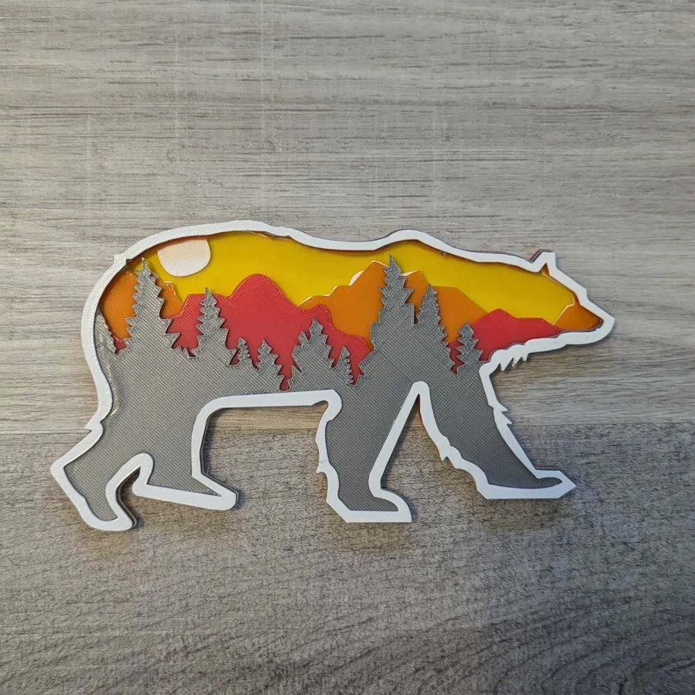 BEAR MULTILAYER 3D MODELS/ 3D LAYER/ 3D MANDALA by Dragoneye Jo - MakerWorld