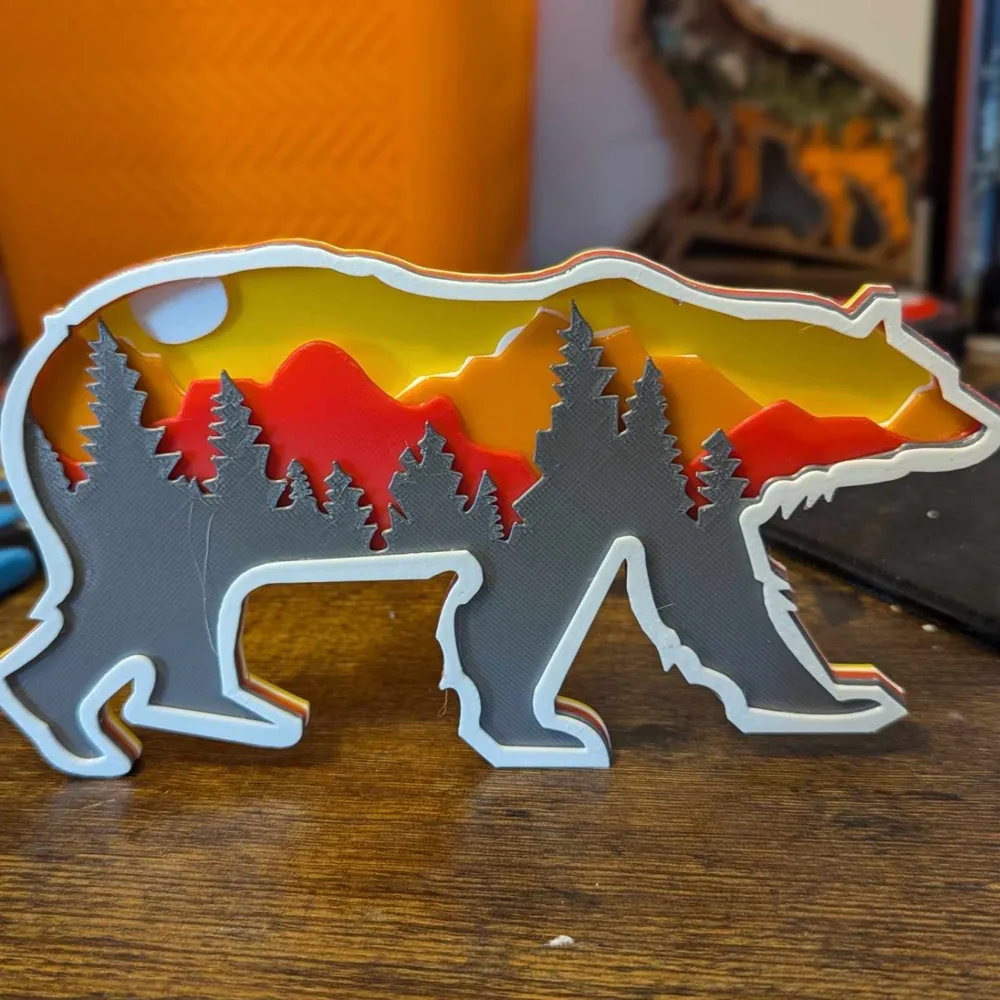 BEAR MULTILAYER 3D MODELS/ 3D LAYER/ 3D MANDALA by Dragoneye Jo ...