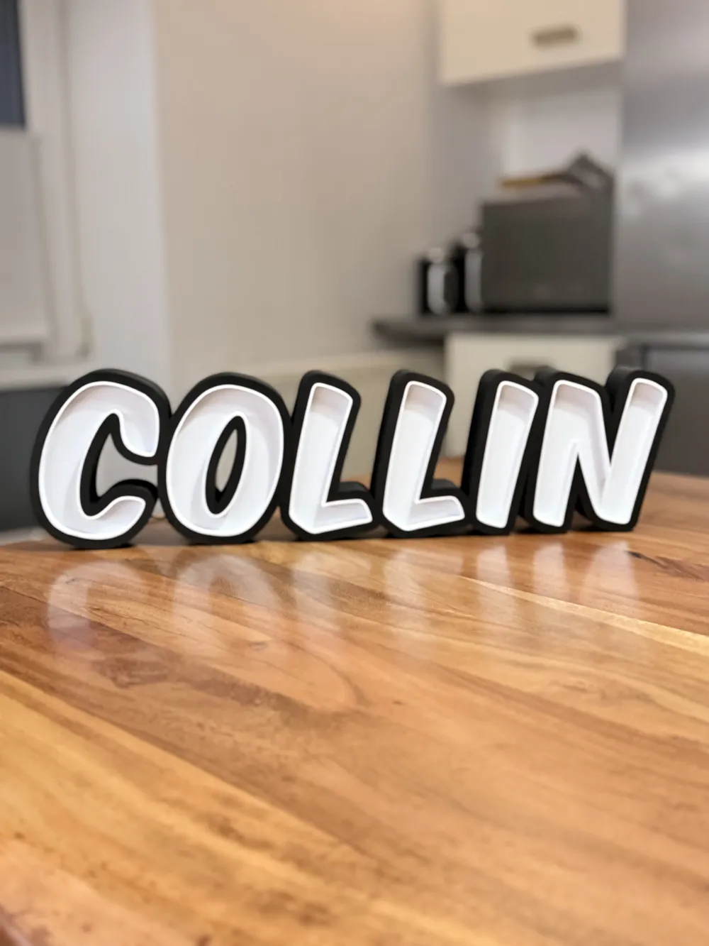 Collin LED Name Lamp Lightbox - Free 3D Print Model - MakerWorld