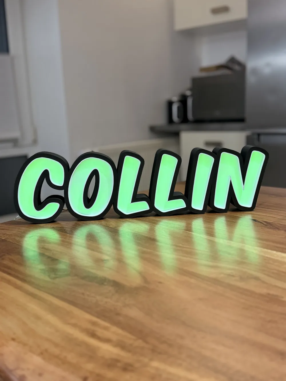 Collin LED Name Lamp Lightbox - Free 3D Print Model - MakerWorld