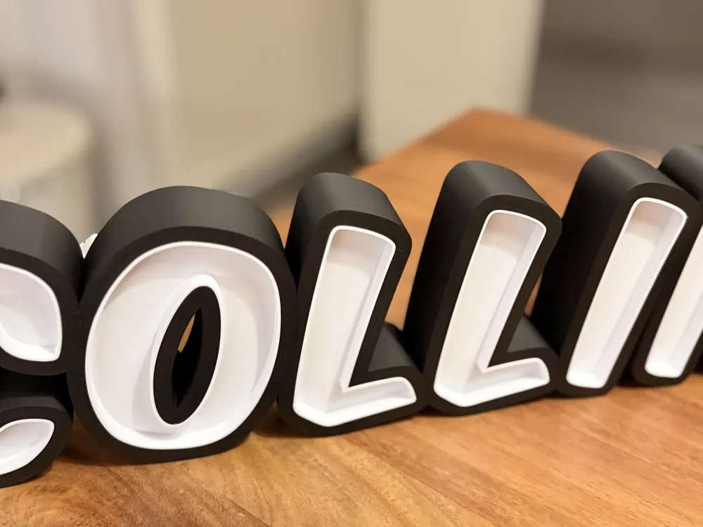 Collin LED Name Lamp Lightbox - Free 3D Print Model - MakerWorld