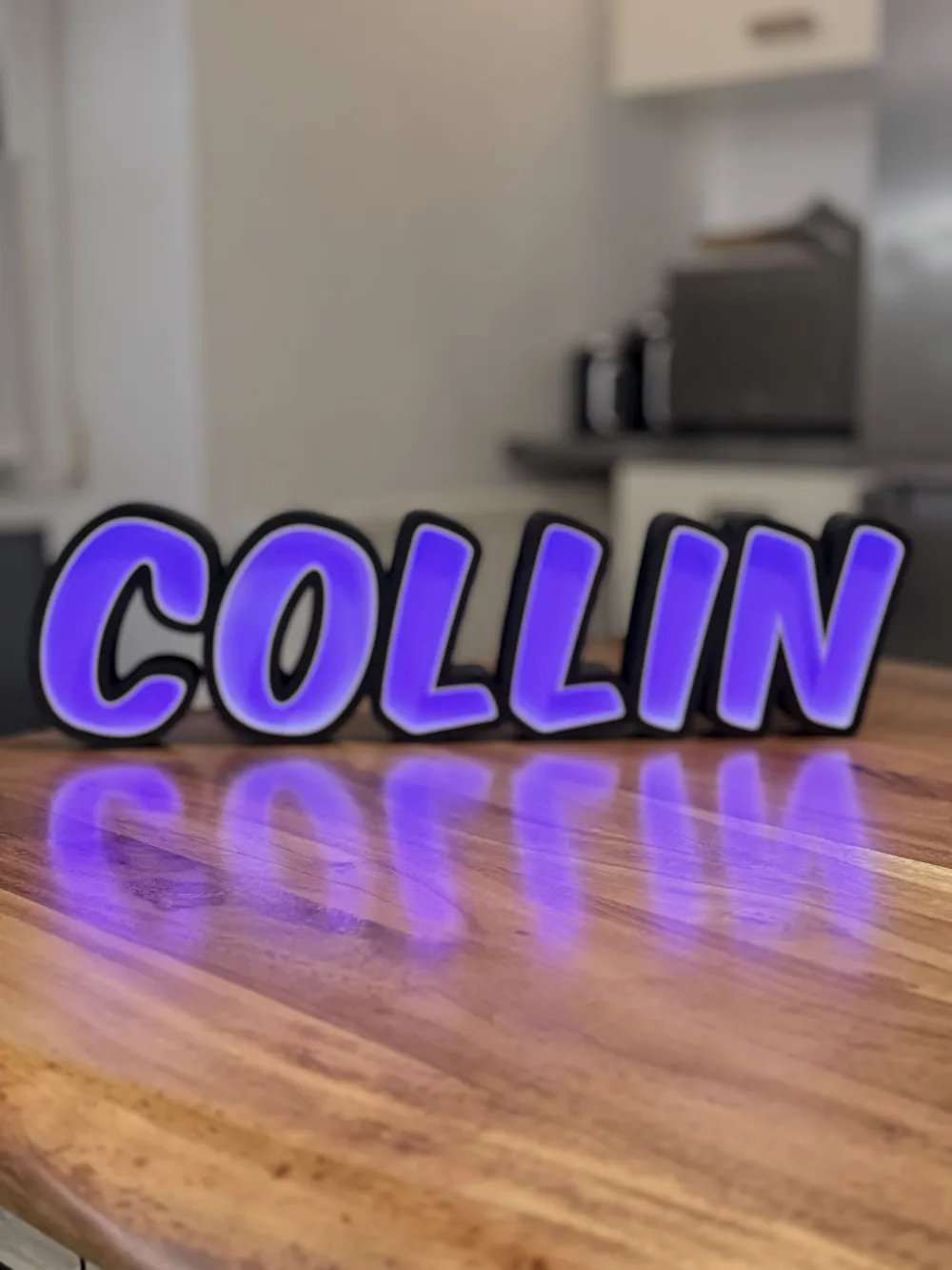 Collin LED Name Lamp Lightbox - Free 3D Print Model - MakerWorld