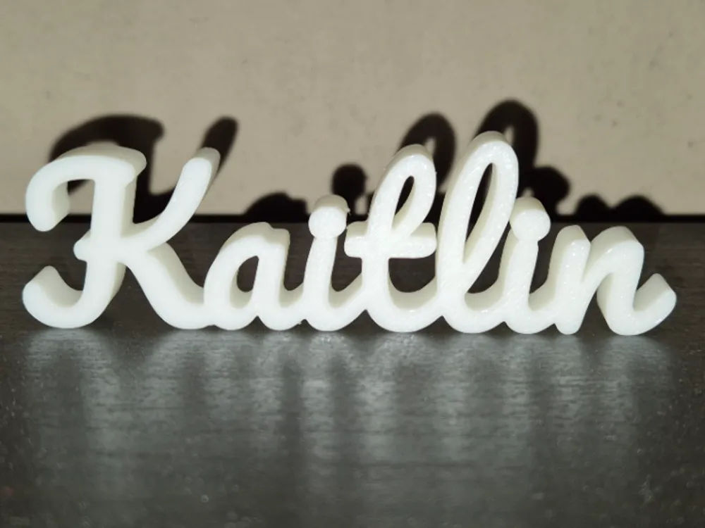 Kaitlin Name Sign Display Decor - Free 3D Print Model - MakerWorld