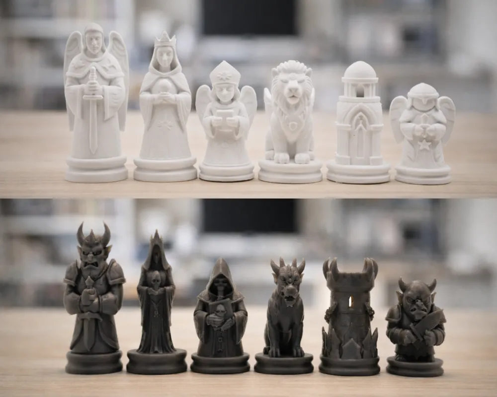 Heaven Chess Set - Free 3D Print Model - MakerWorld
