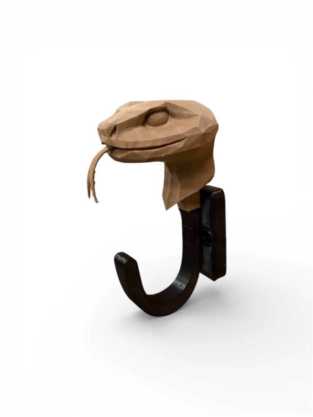 Low Poly Snake Head Hook Topper - Free 3D Print Model - MakerWorld