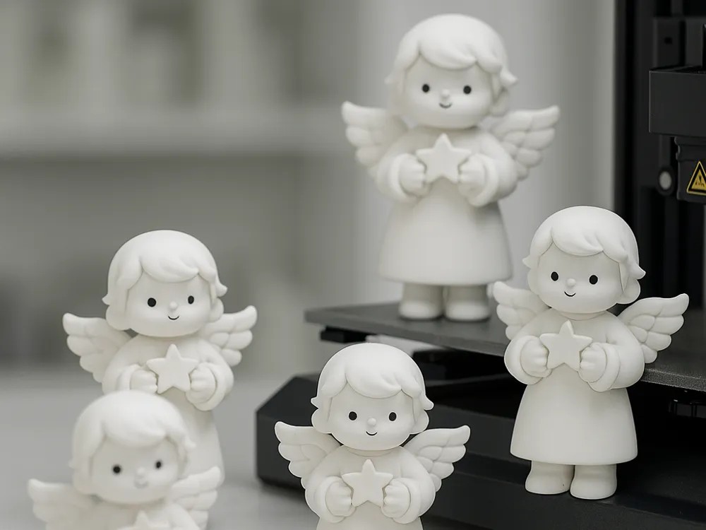 Cute Angel With Star - Christmas - Free 3D Print Model - MakerWorld
