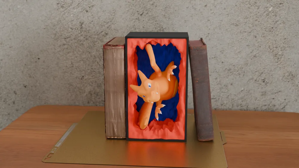 Charizard Book Nook by Dodo7o7 MakerWorld: Download Free 3D Models