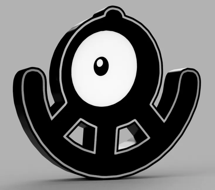 Pokemon - 0201 Unown U LED Lamp by BeeTee 3D - MakerWorld