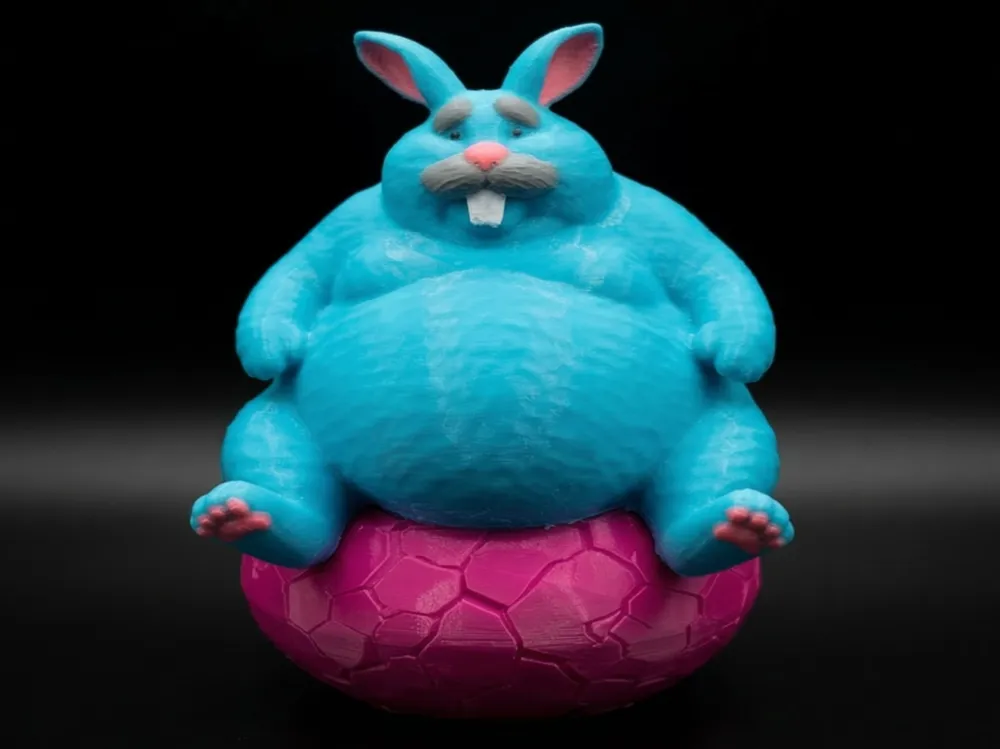 Fat Easter Bunny - Free 3D Print Model - MakerWorld