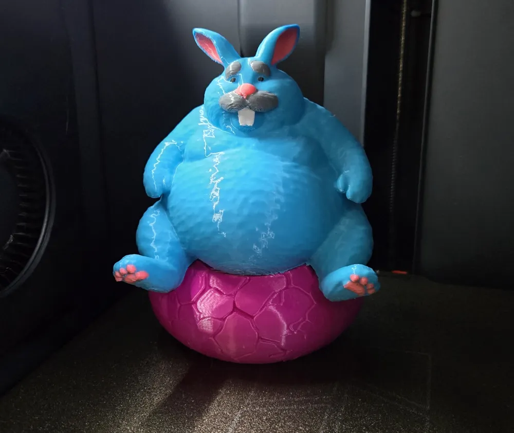 Fat Easter Bunny - Free 3D Print Model - MakerWorld