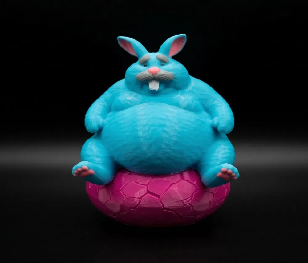 Fat Easter Bunny - Free 3D Print Model - MakerWorld