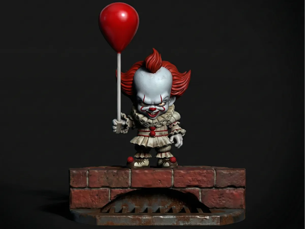 It - Red Grin from the Sewers - Free 3D Print Model - MakerWorld