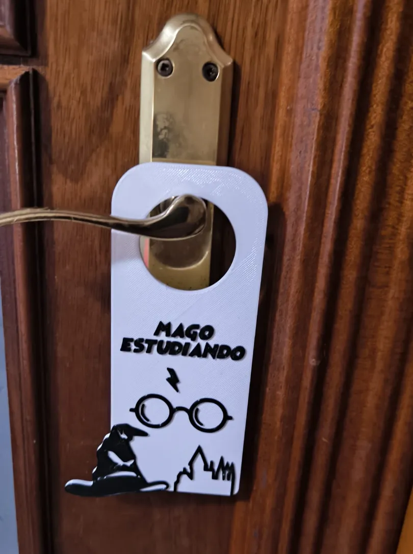 Door hanger MAGICIAN STUDYING by Andurel - MakerWorld