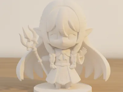 Frieren Chibi Anime Figure - Free 3D Print Model - MakerWorld