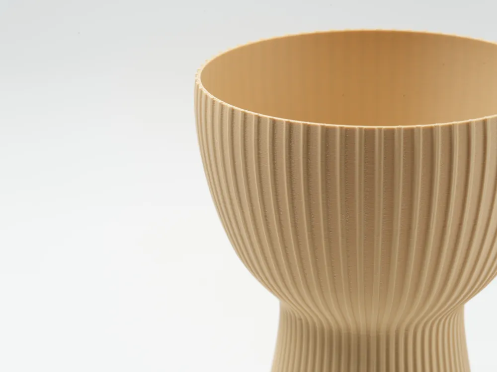 Ribbed Cup Vase - Japandi Fluted Planter - Free 3D Print Model - MakerWorld