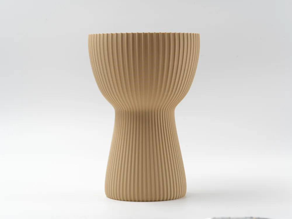 Ribbed Cup Vase - Japandi Fluted Planter - Free 3D Print Model - MakerWorld