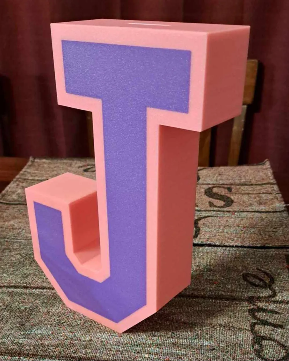 Letter J Piggy bank - Free 3D Print Model - MakerWorld