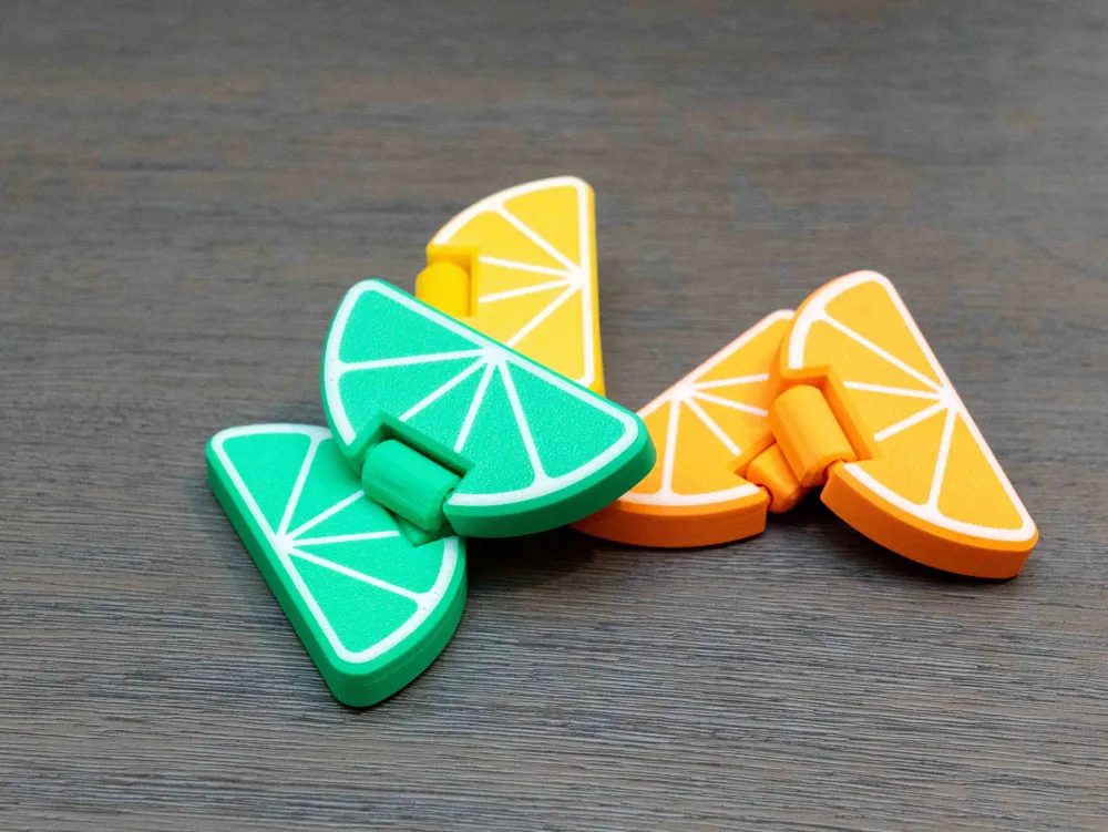 Citrus Slide and Flip Fidget - Print in Place! by Not a Potato ...
