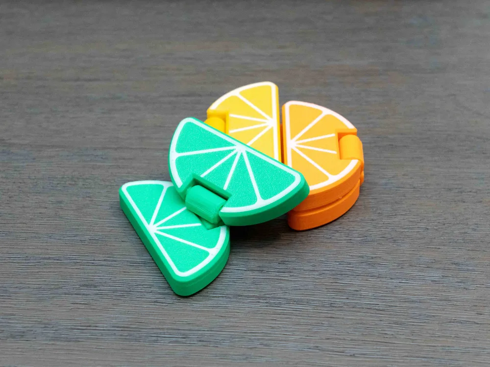 Citrus Slide and Flip Fidget - Print in Place! by Not a Potato ...