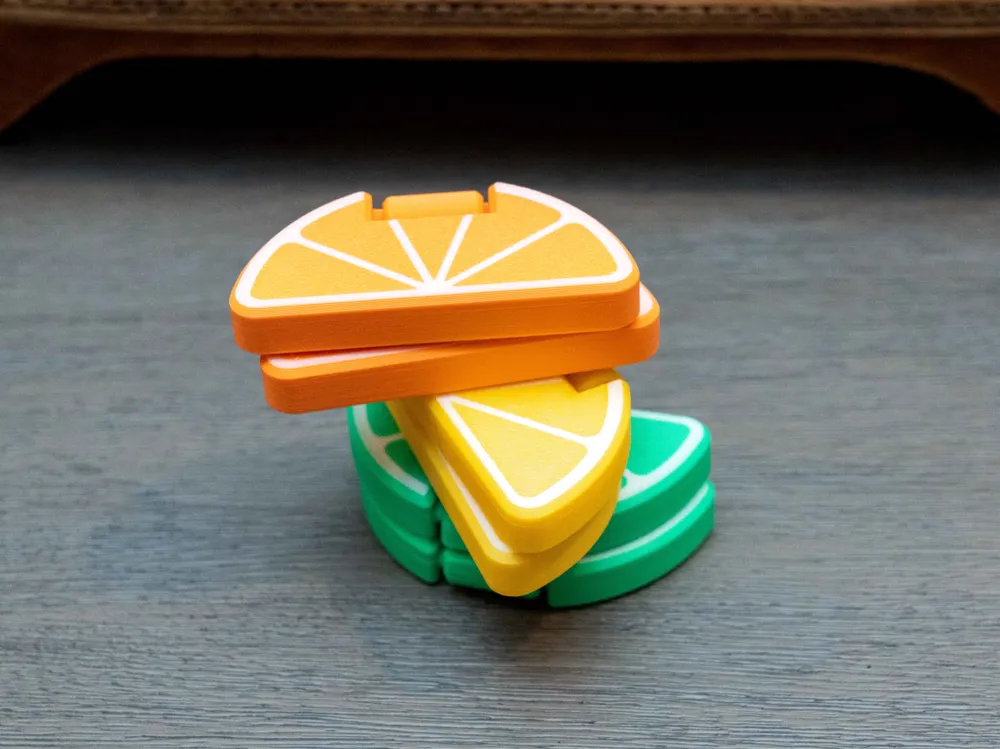 Citrus Slide and Flip Fidget - Print in Place! by Not a Potato ...