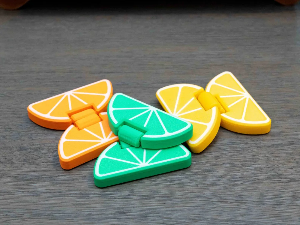 Citrus Slide and Flip Fidget - Print in Place! by Not a Potato ...
