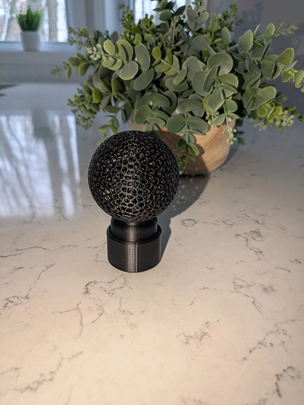 Adjustable Curtain Rod Finial - Voronoi Style - Free 3D Print Model ...