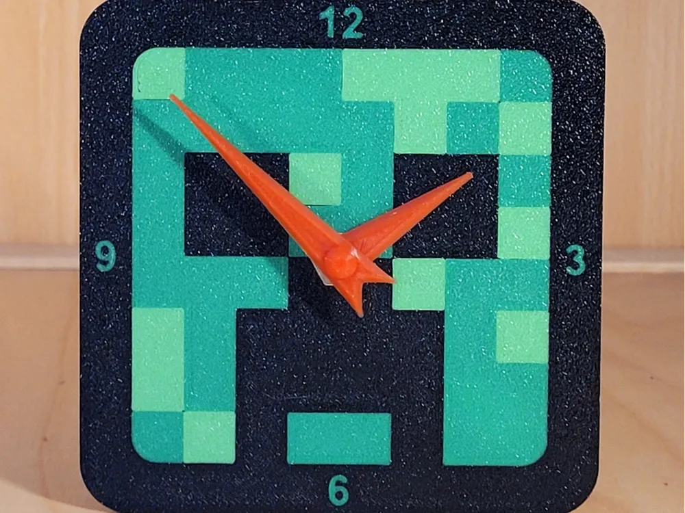 Minecraft Creeper Clock face/plate by Atii757 MakerWorld: Download Free ...