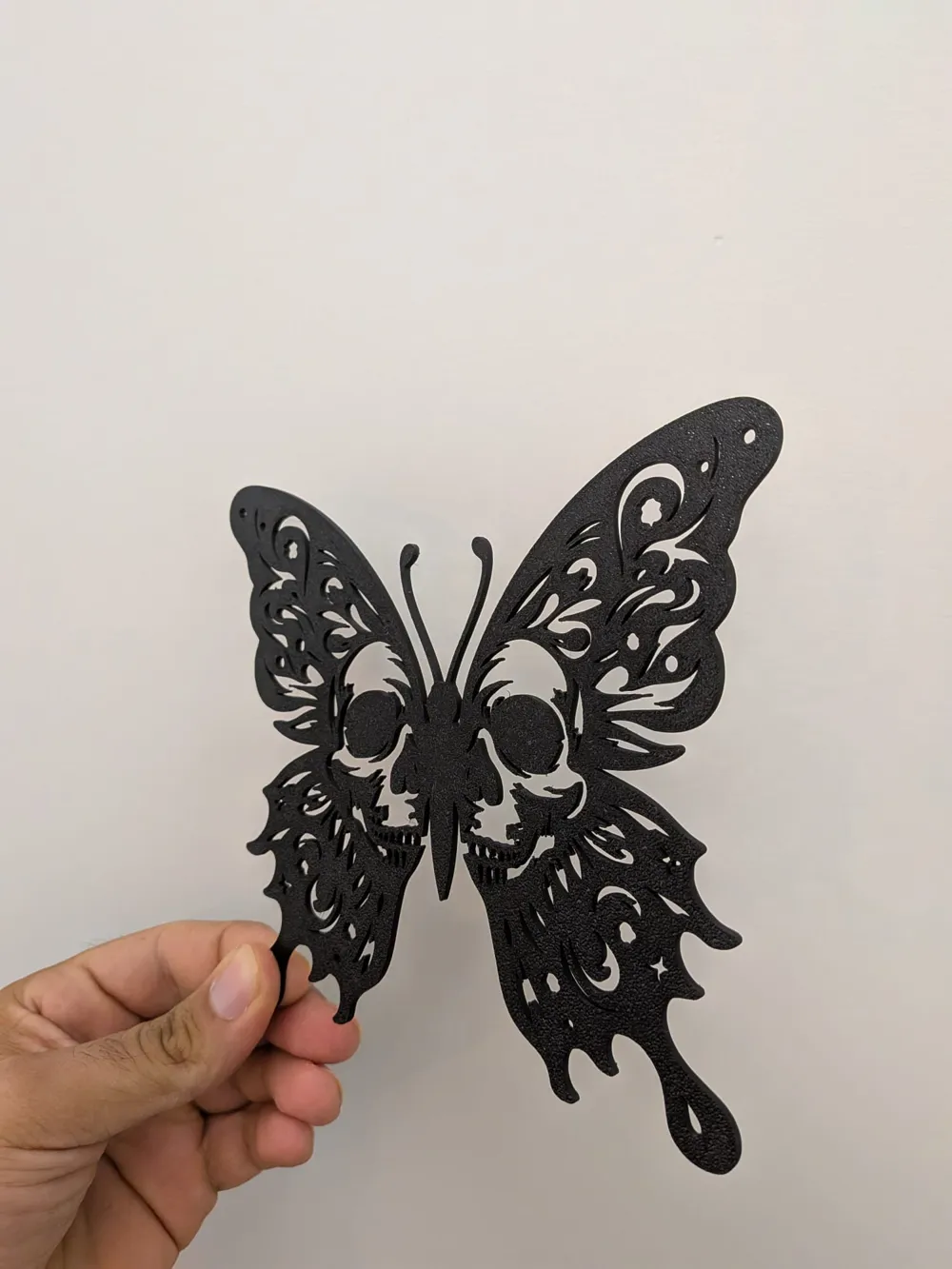 butterfly skull wall art - Free 3D Print Model - MakerWorld