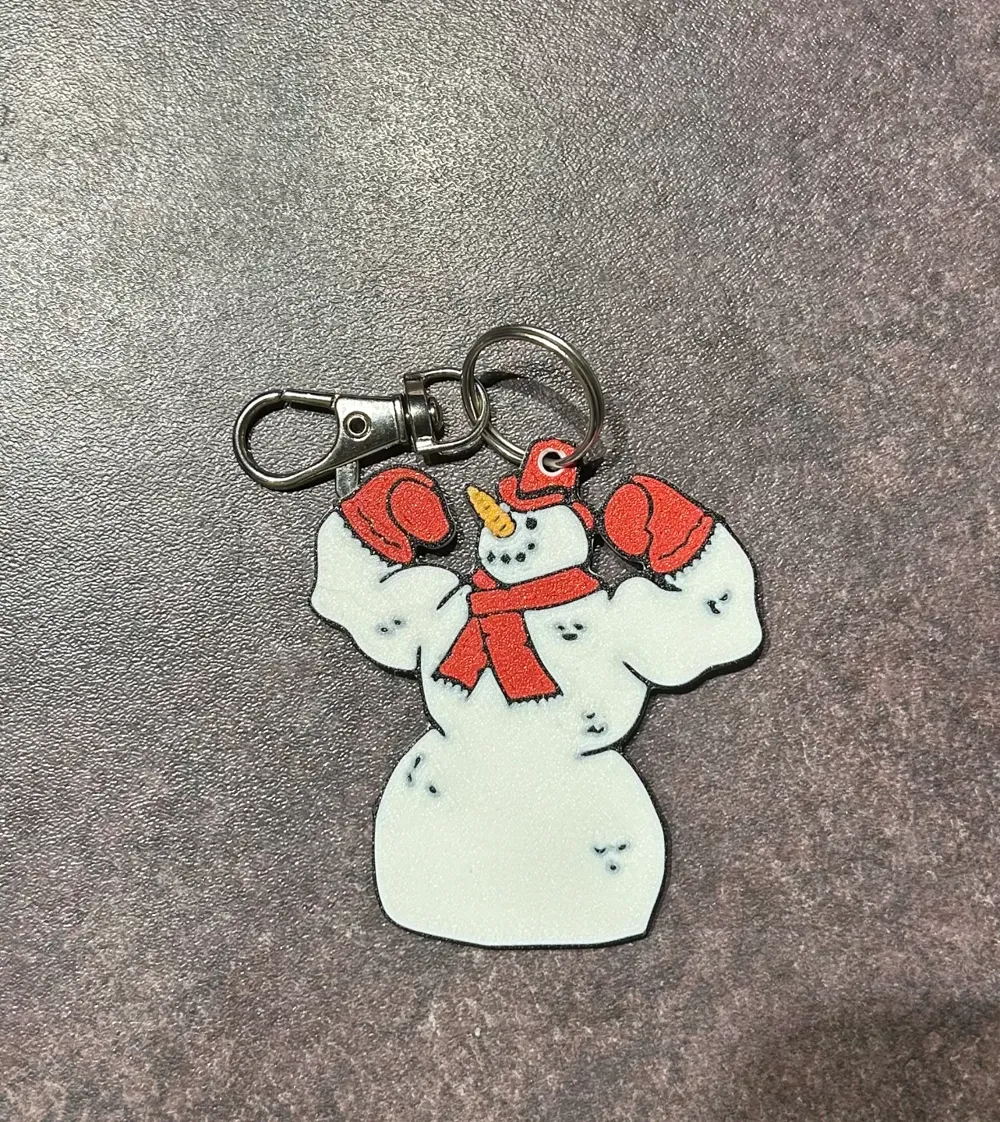 Jacked Snowman keychain by Slowpoks Workshop - MakerWorld