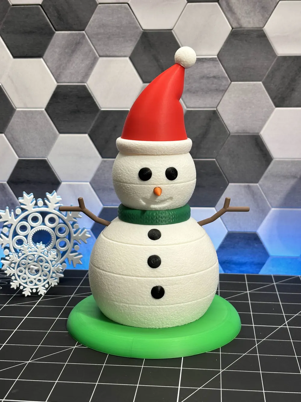 Spinning Snowman Christmas Toy | No AMS Version - Free 3D Print Model ...