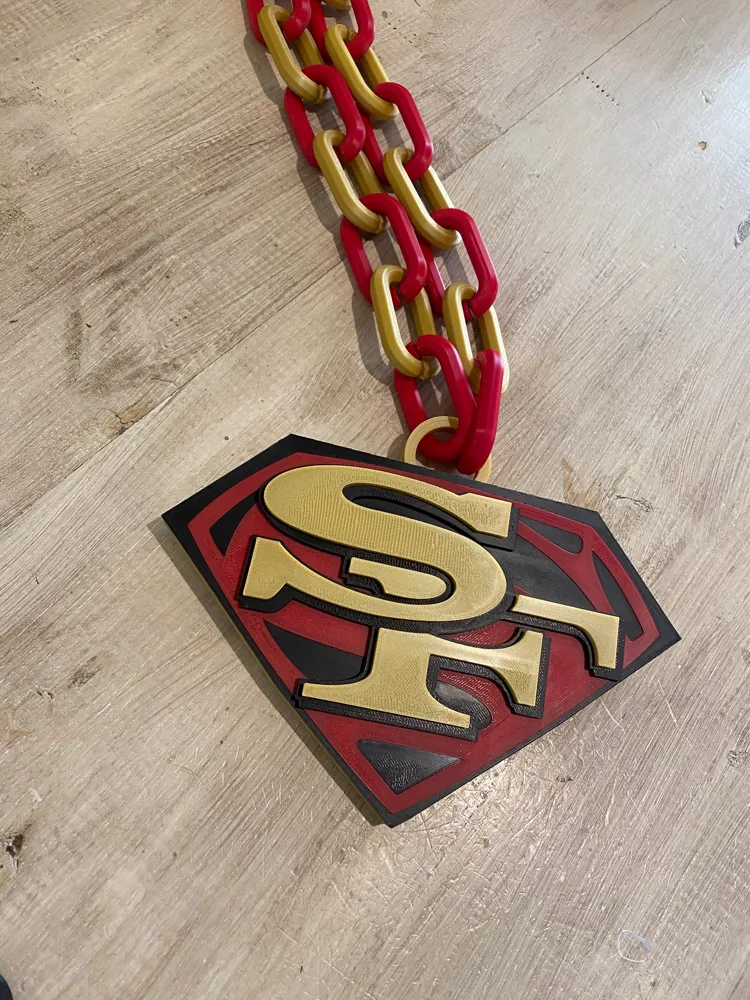 SF Superman 49ers Hype chain Pendant by MichaelKellz MakerWorld ...