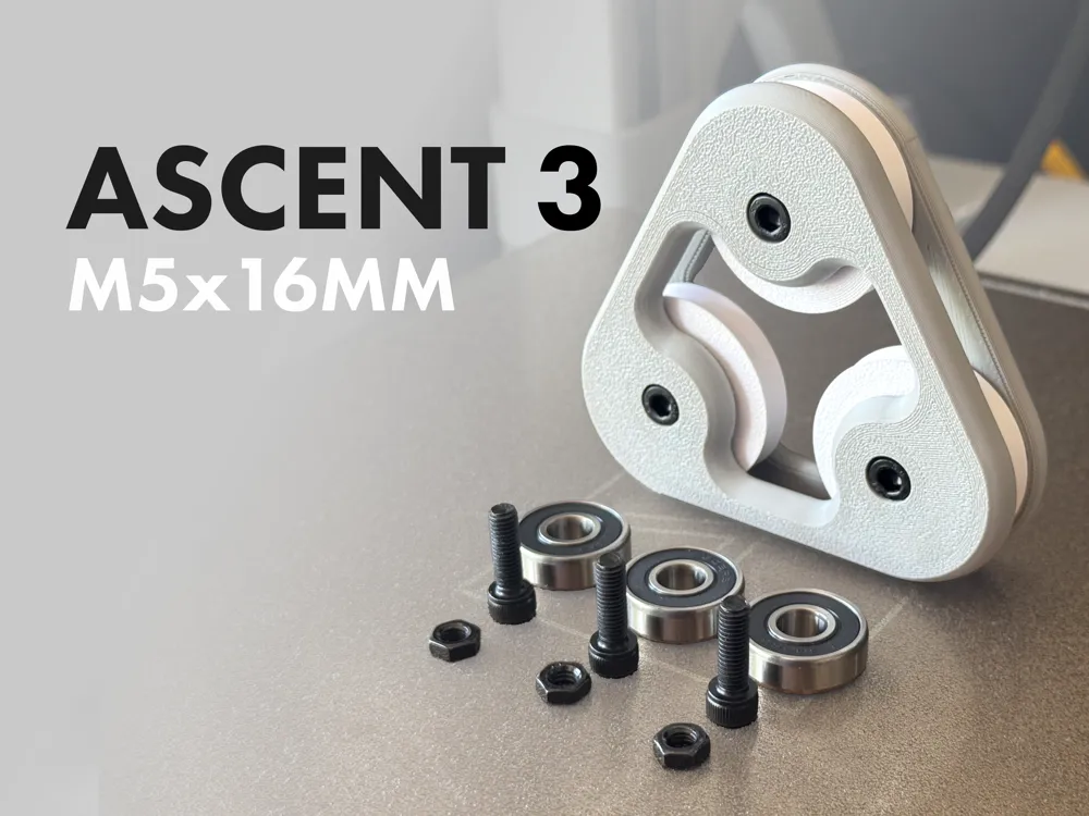 Triple Pulley Block (3x608) – Ascent Zero 3 - Free 3D Print Model ...