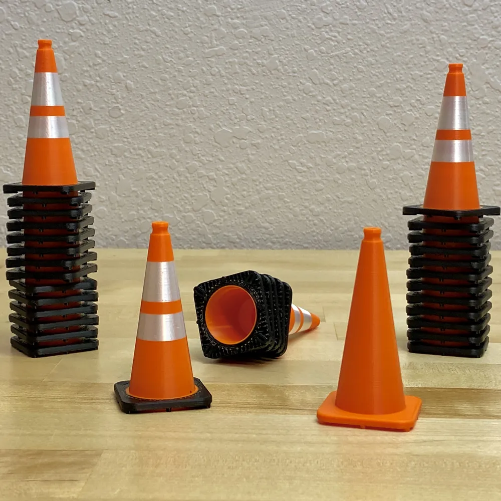 1/10 Scale 28 Inch Traffic Cone - Multicolor - High Detail by ...