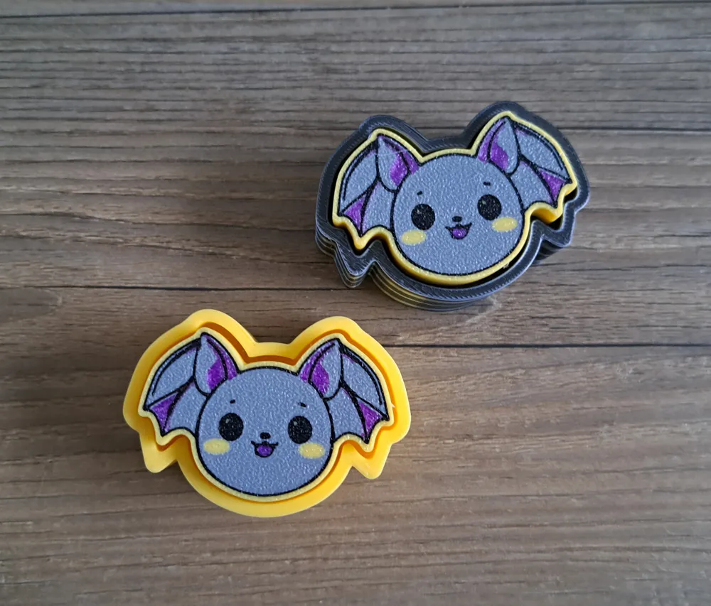 Cute Kawaii bat fidget clicker toy by creachick3d MakerWorld: Download ...