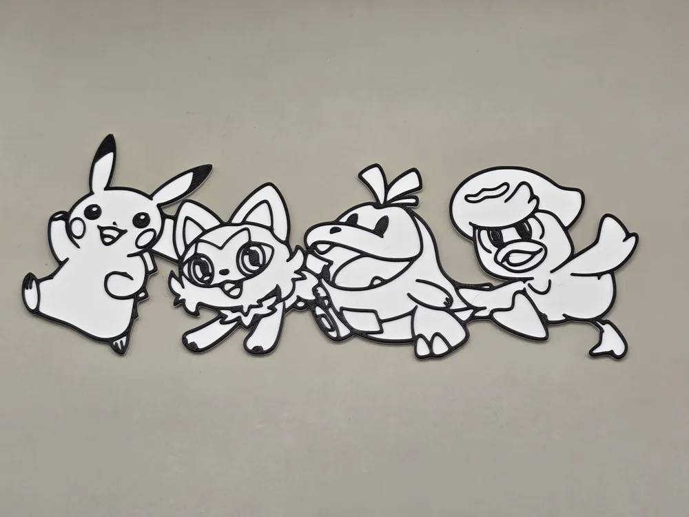Pokemon Start Squad Coloring Craft - Free 3D Print Model - MakerWorld