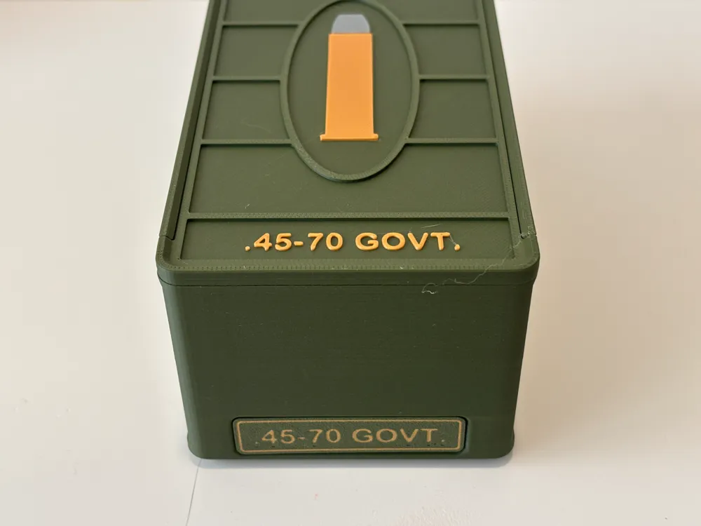Ammo Storage Box .45-70 Government GOVT. 50 Round by Coconut MakerWorld: Download Free 3D Models