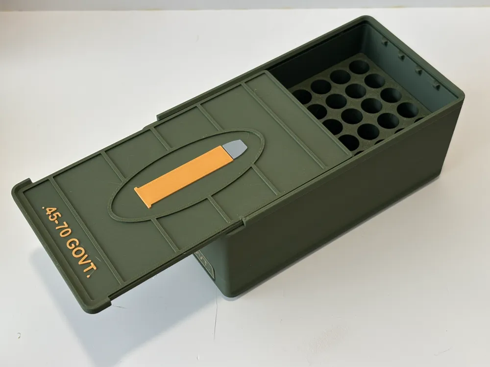 Ammo Storage Box .45-70 Government GOVT. 50 Round by Coconut MakerWorld: Download Free 3D Models
